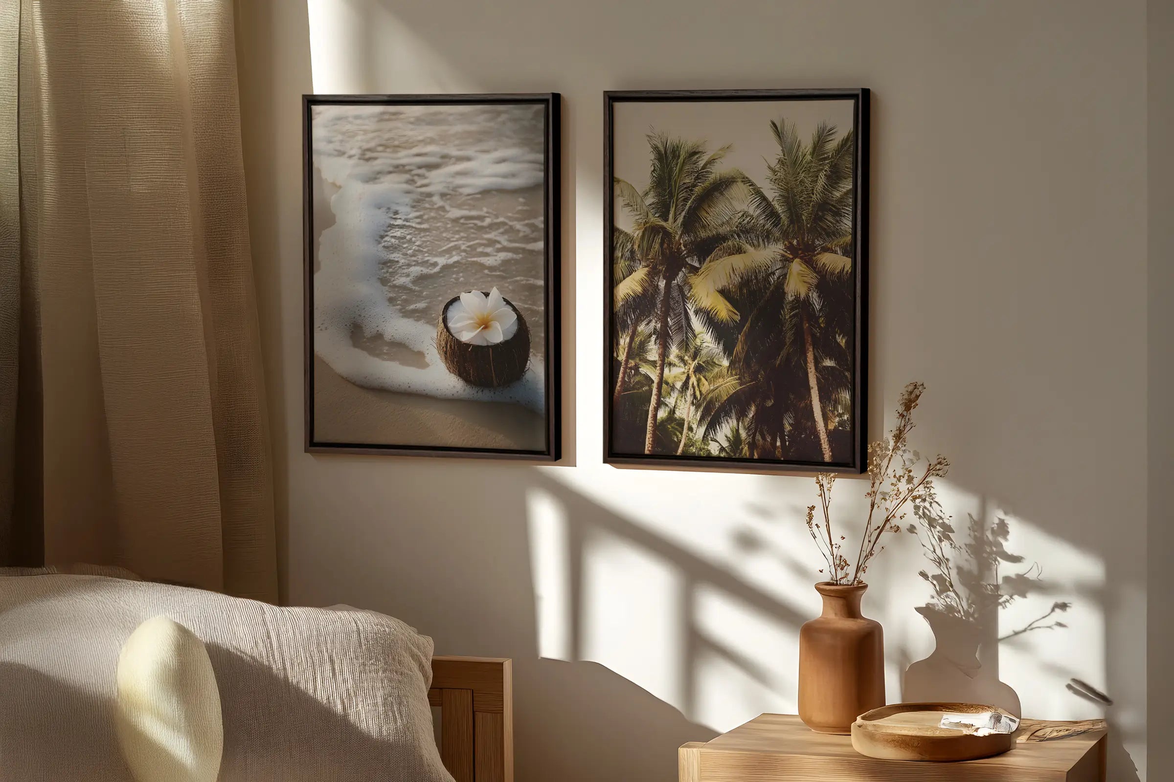 Toiles imprimées Cadre Brun Noyer – Oleka Canvas