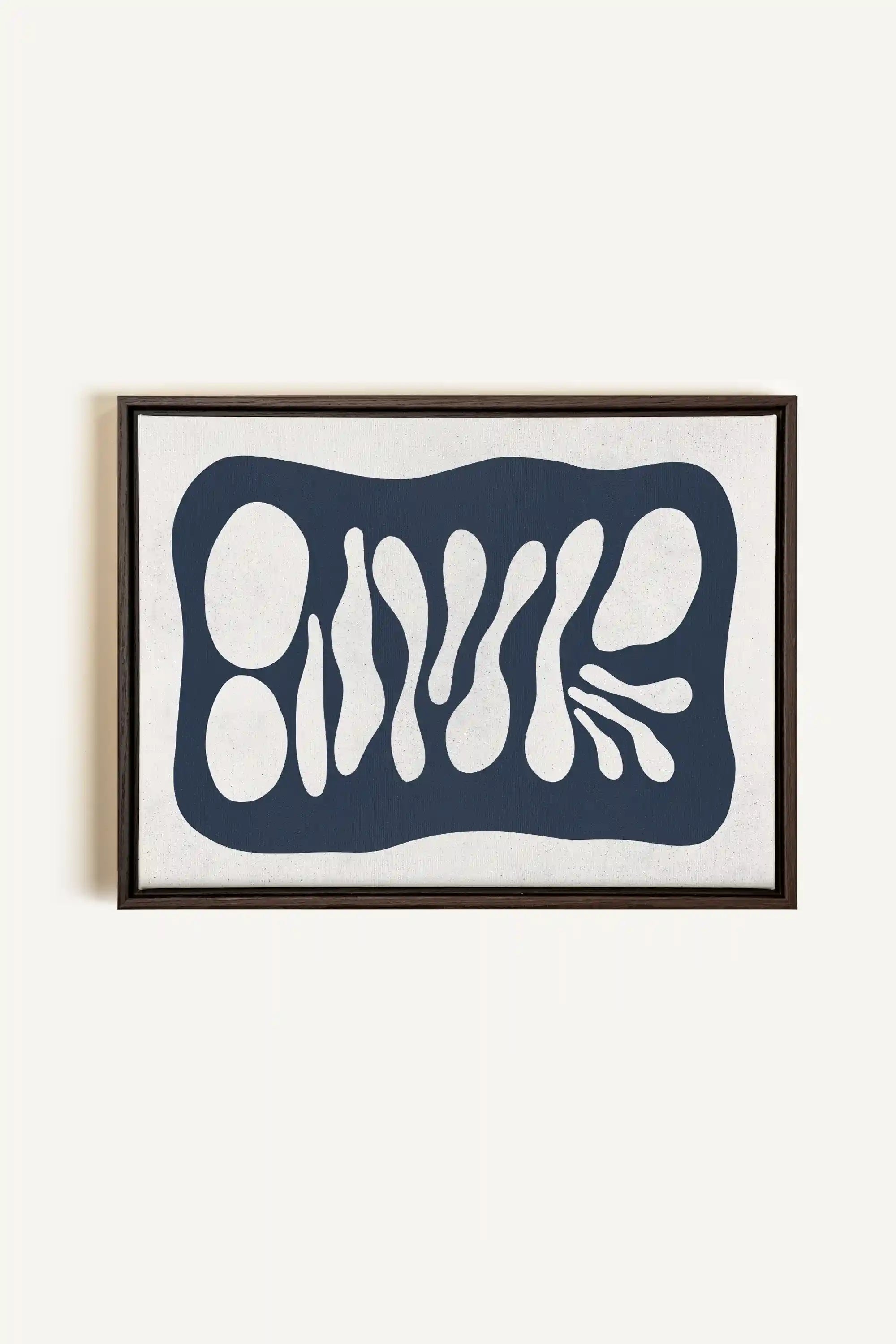 ONDE CRÉATIVE, Oeuvre sur toile étirée, encadré Brun Noyer – Oleka Canvas